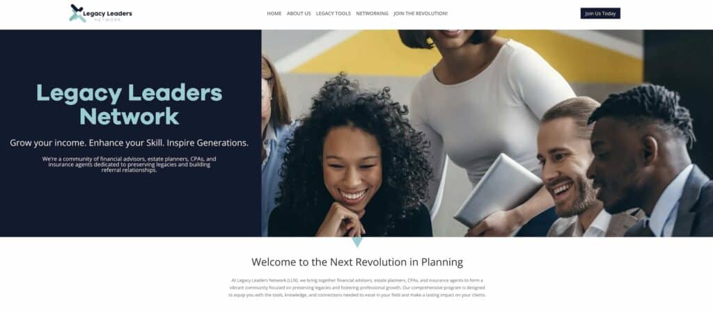 Crafting a Next-Gen Website for Legacy Leaders Network